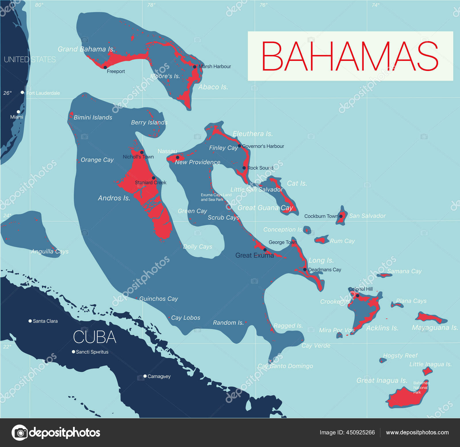 bahamas locations on map