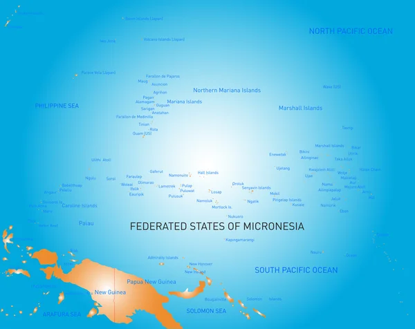 Blank Pacific Islands Map