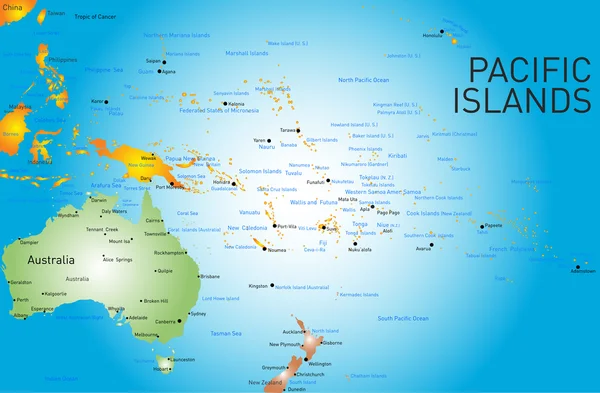100,000 Pacific islands map Vector Images | Depositphotos