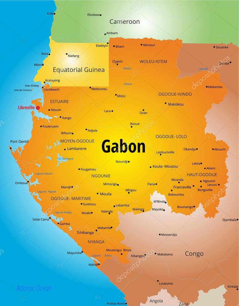 Gabón Mapa 2022