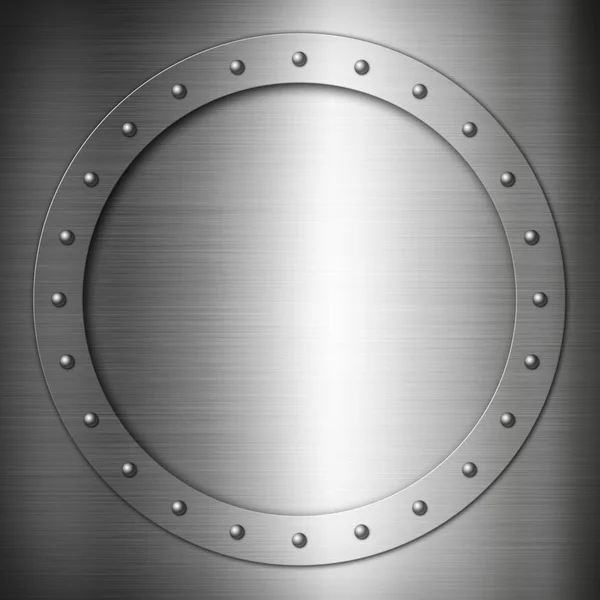 Brushed Steel round frame - Stock Image - Everypixel
