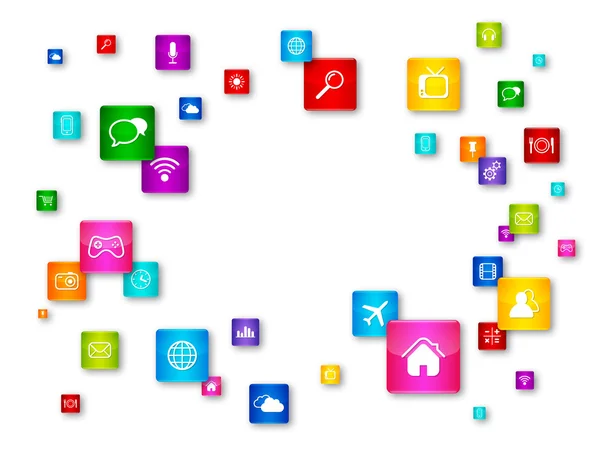 Flying desktop icons collection Stock Photos, Royalty Free Flying ...