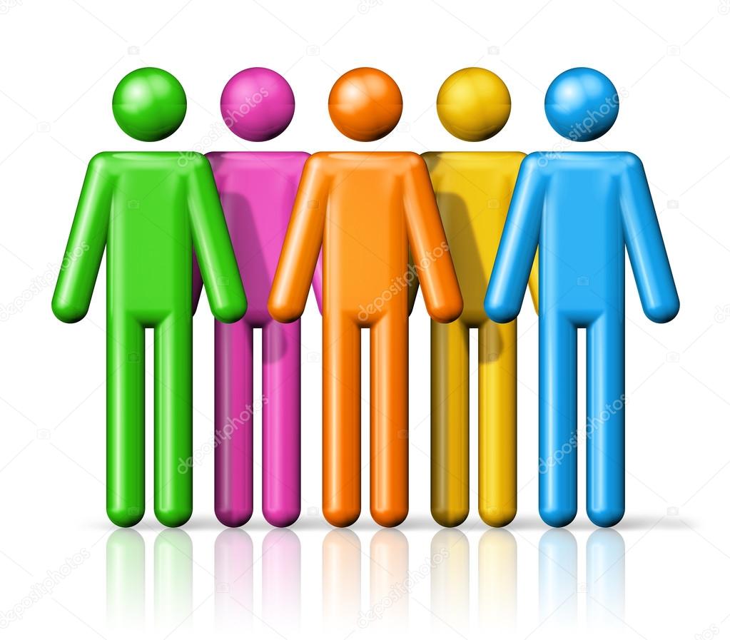 Group of stick figures people — Stock Photo © daboost #82836360