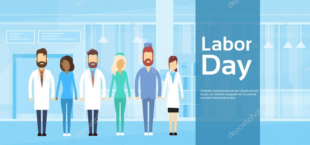 Medical Team Doctor Group Labor Day May Holiday Stock Vector Image by ...