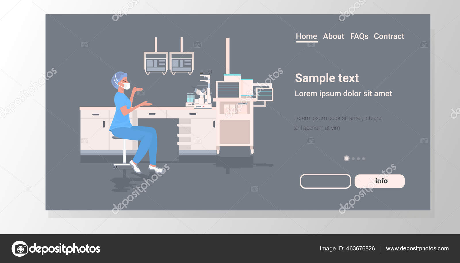 Female scientist working in medical lab woman researcher in white ...