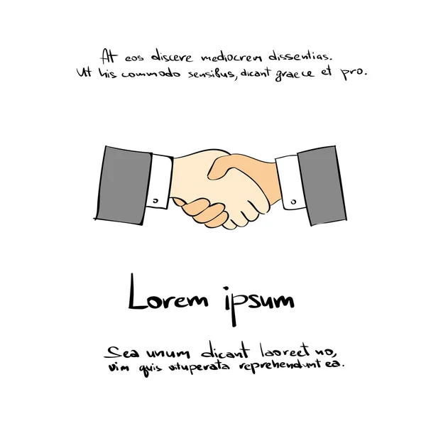 Illustration of business handshake Stock Vector Image by ©mast3r #83876054