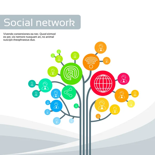 Social network tree ⬇ Vector Image by © mast3r | Vector Stock 83875888
