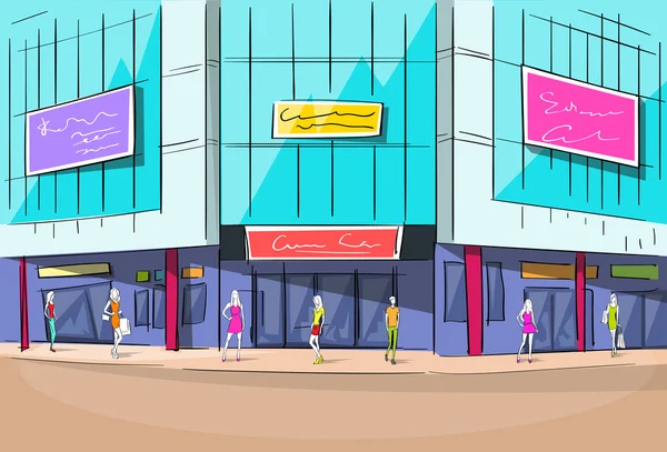 Edificio Del Centro Comercial Clipart