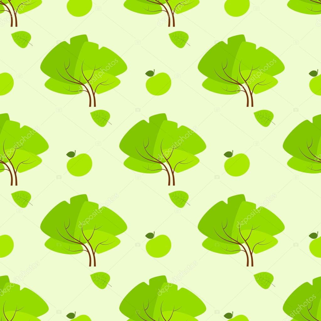 Seamless trees pattern Stock Vector by ©mast3r 83872334