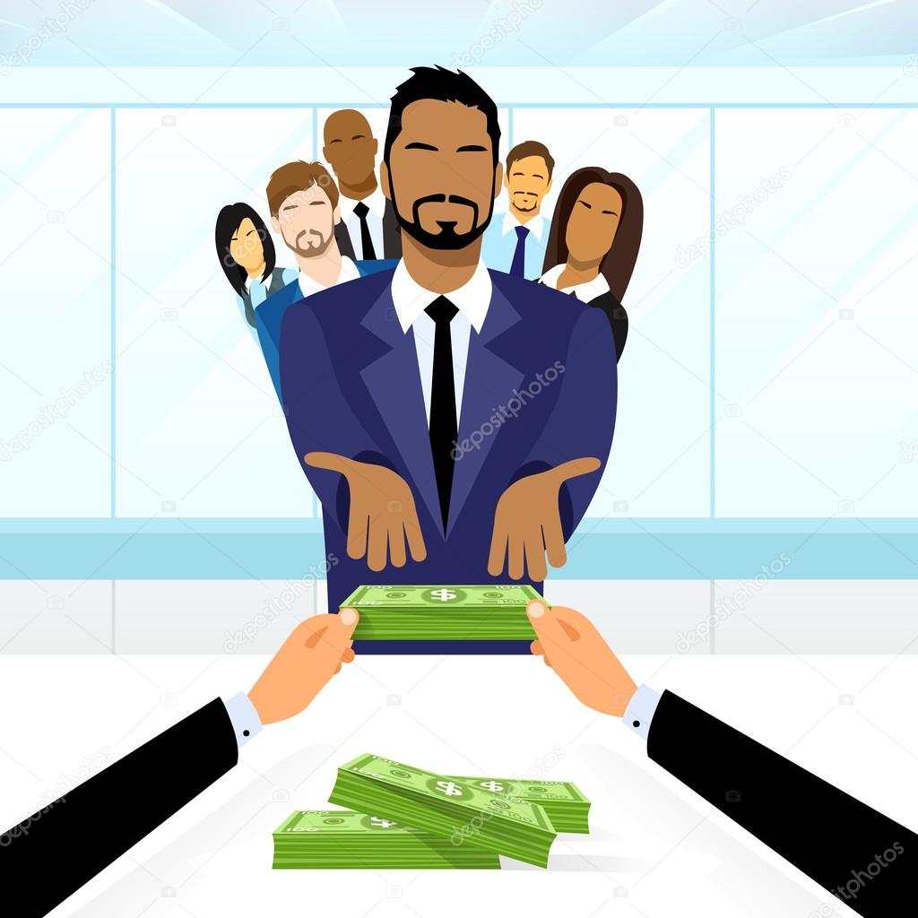 Grupo de Empresarios y Dólares Salariales Vector de stock por ©mast3r ...