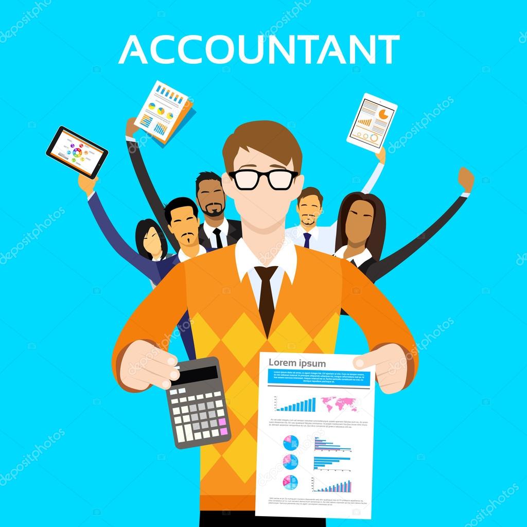 Accountant People Showing Calculator Stock Vector Image by ©mast3r ...
