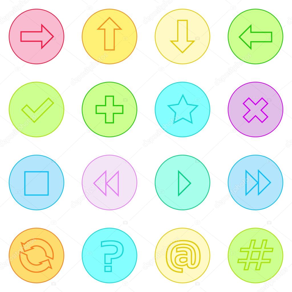 Navigation contol icons set Stock Vector Image by ©mast3r #83875848