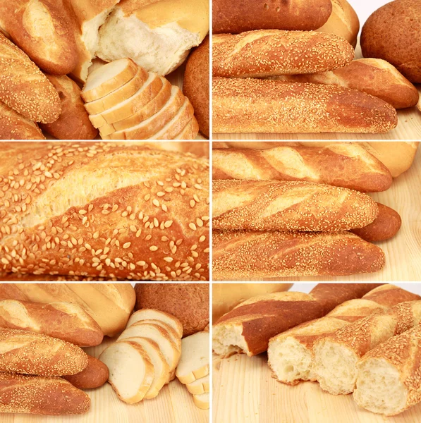 Collage of bread images — Stock Photo © zmaris #4093327