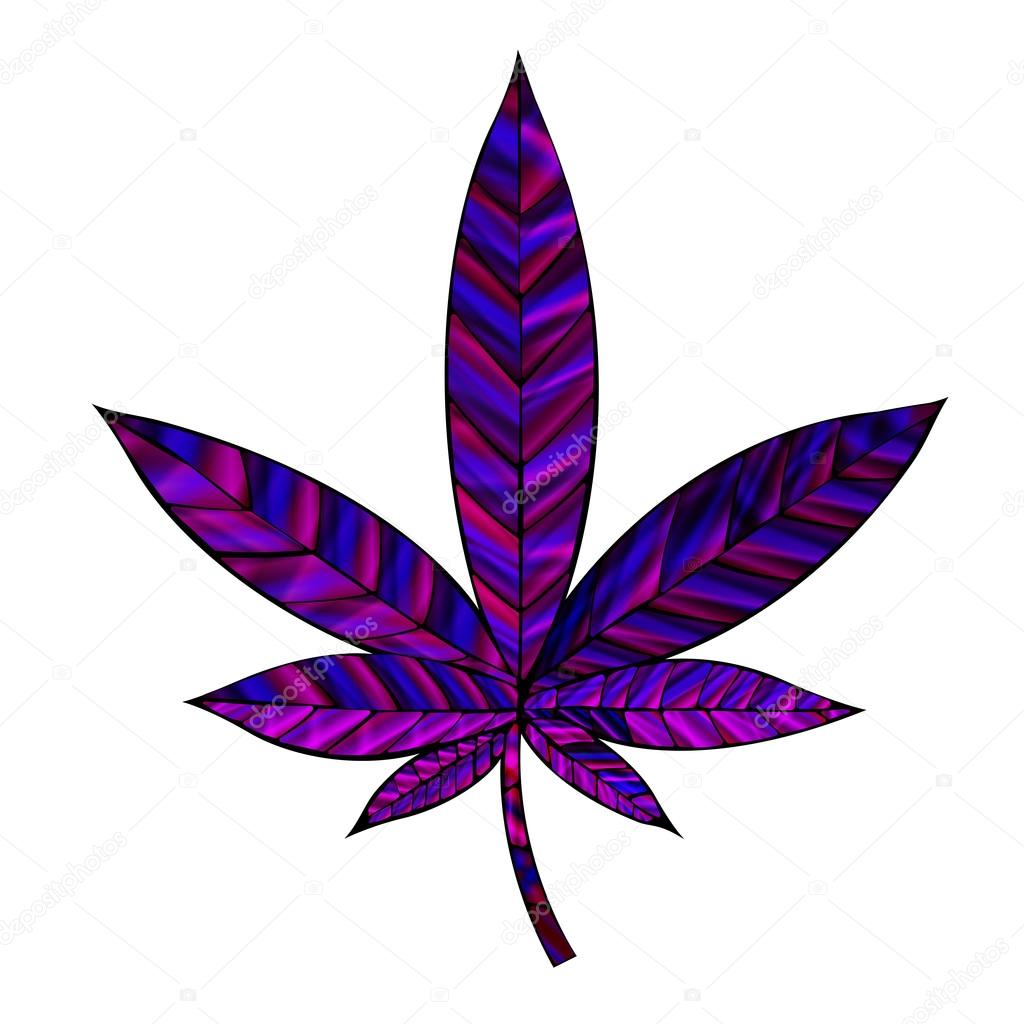 Purple Weed Leaves