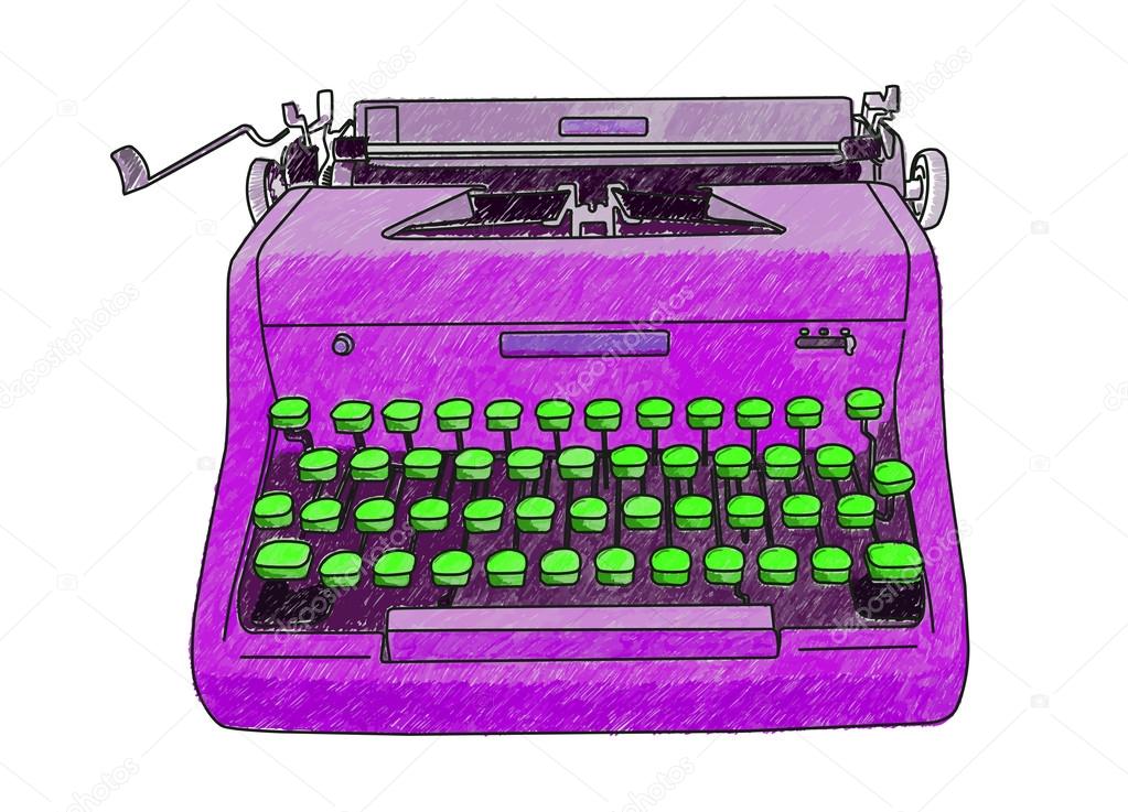 Hand Drawn Typewriter Stock Vector Image by ©suwanneeredhead #75289639 Hand Drawn Typewriter Stock Vector Image by ©suwanneeredhead #75289639