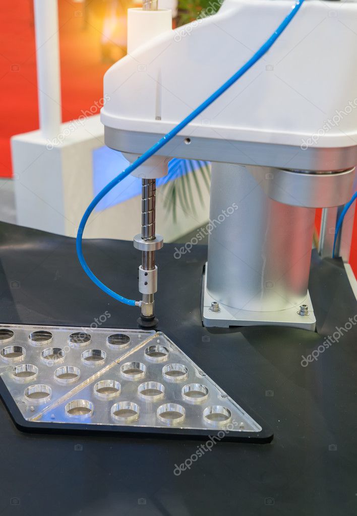 Industrial Robot Working Factory Controler Robotic Hand Stock Photo by ...