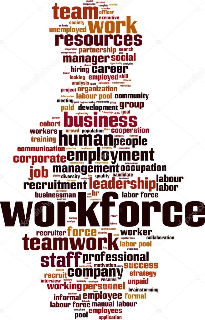 Workforce word cloud Stock Vector by ©Boris15 100467706