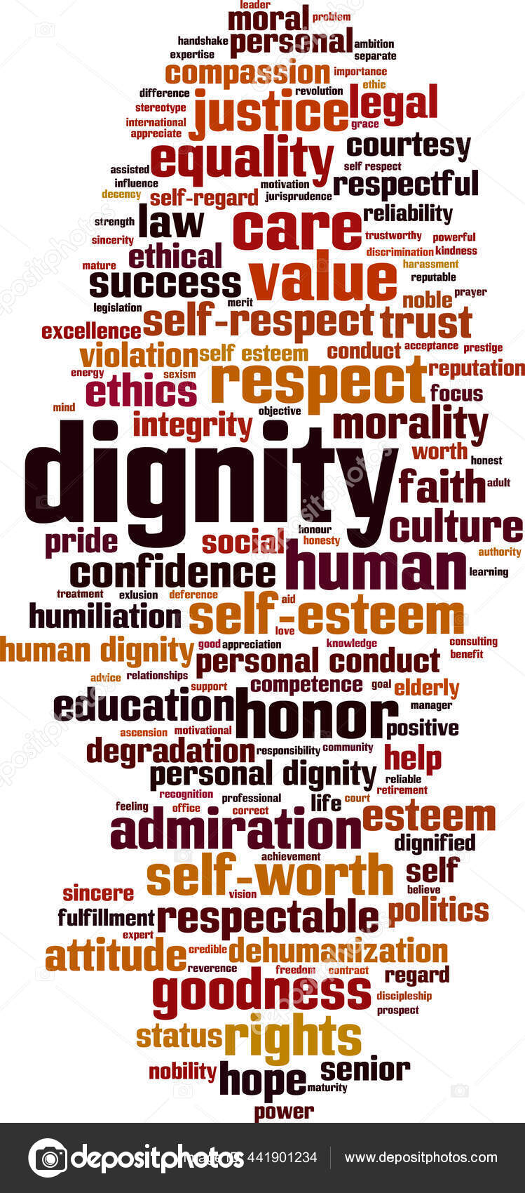 Dignity Word Cloud Concept Collage Made Words Dignity Vector ...