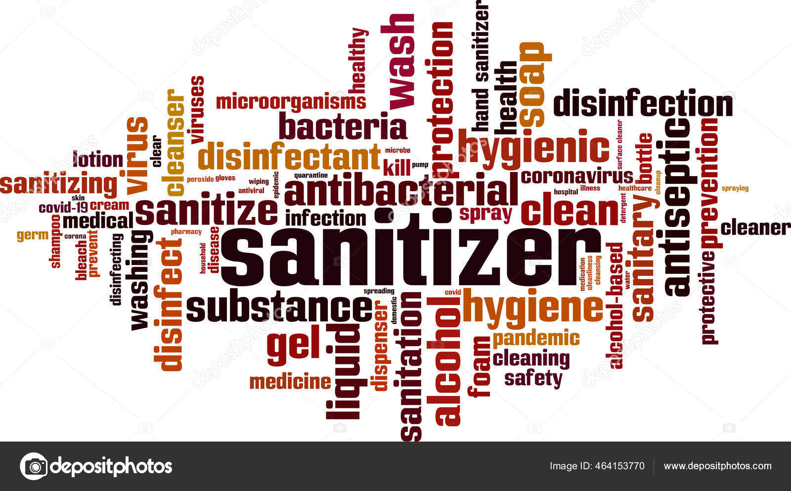 Sanitizer Word Cloud Concept Collage Made Words Sanitizer Vector ...