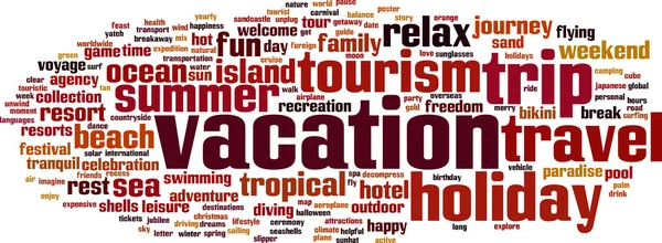 Family Vacation Word Cloud Concept Collage Made Words Family Vacation ...