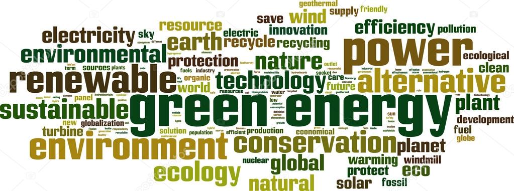 Green energy word cloud Stock Vector by ©Boris15 60624171