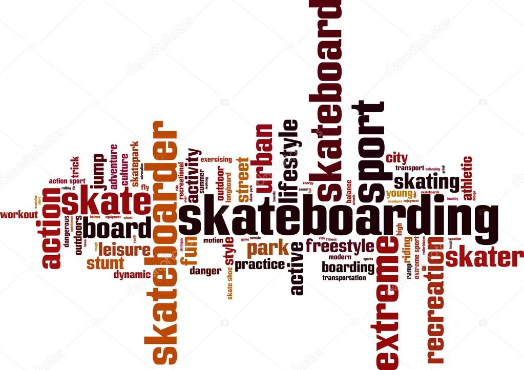 Skateboarding word cloud Stock Vector by ©Boris15 66650845