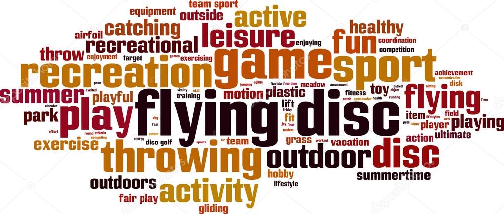 Flying disc word cloud Stock Vector Image by ©Boris15 #67765483