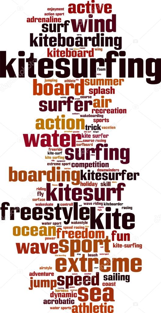 Kitesurfing word cloud ⬇ Vector Image by © Boris15 | Vector Stock 67924479