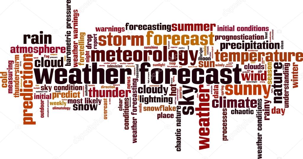 Weather forecast word cloud Stock Vector by ©Boris15 68039837
