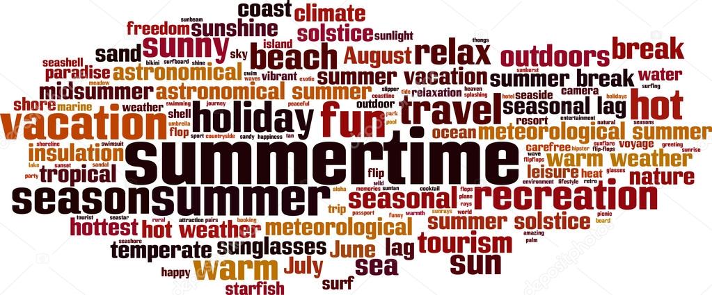 Summertime word cloud Stock Vector by ©Boris15 77553290
