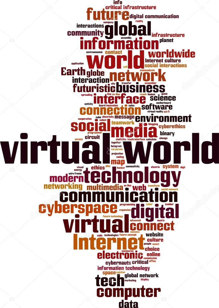 Virtual world word cloud Stock Vector Image by ©Boris15 #92366620