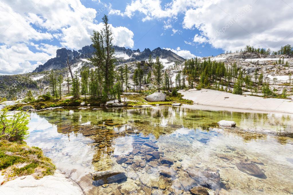 Beautiful Alpine lakes wilderness area Stock Photo by ©kamchatka 122053062
