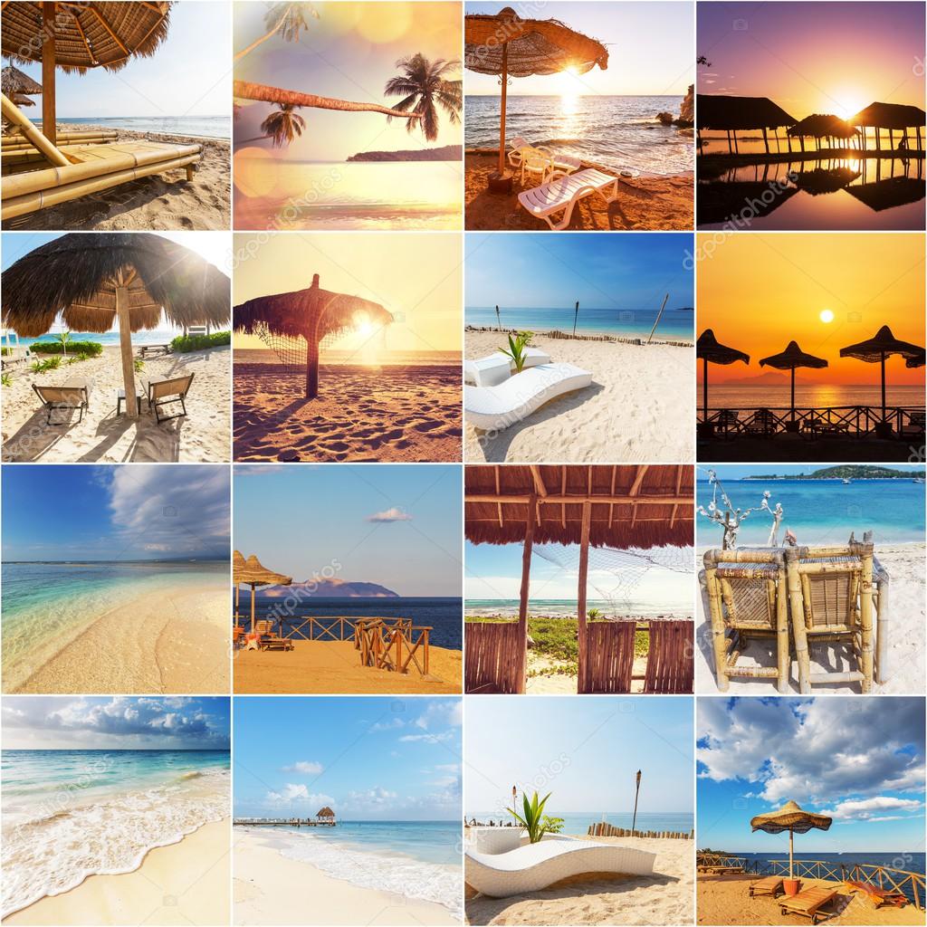 Beach collage — Stock Photo © kamchatka #59281439