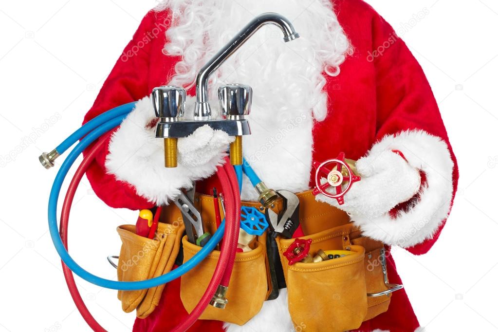 Santa Claus with a tool belt. Stock Photo by ©petrkurgan 59657155