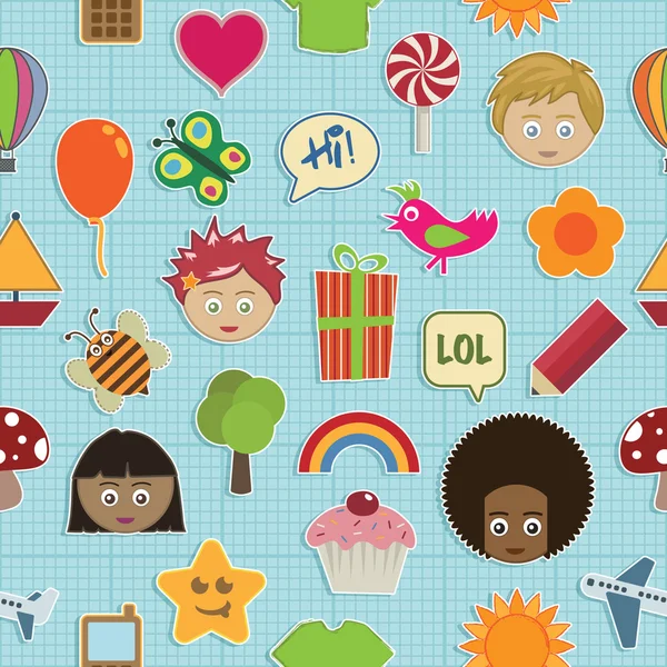 Kids stickers — Stock Vector © mattasbestos #2076932