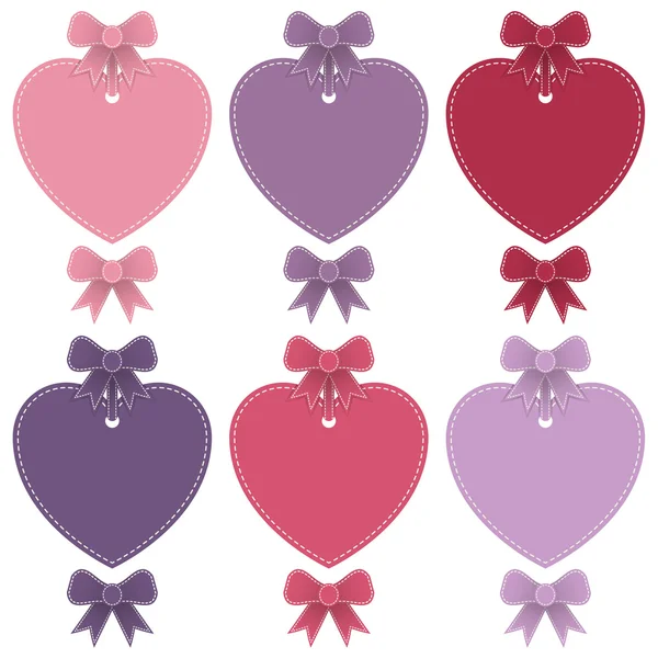 Set of heart shaped labels — Stock Vector © tanjakrstevska #8561855