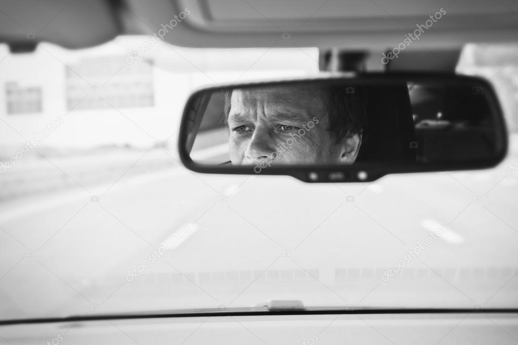 Eyes In Rearview Mirror