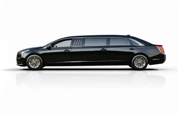 Render Luxury Limousine Car White Background — Stock Photo ...