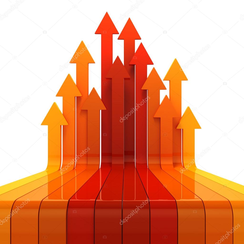 3d arrows pointing up Stock Photo by ©digitalgenetics 60435099