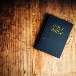 Top View Holy Bible Rustic Wooden Table Stock Photo by ©VadimVasenin ...