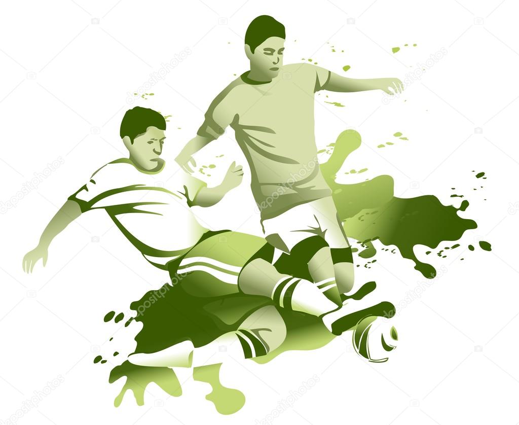Abstract soccer players Stock Vector Image by ©agnieszka #109033142
