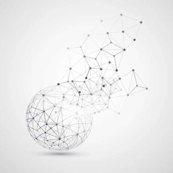 Cloud Computing and Networks with World Map - Abstract Global Digital ...