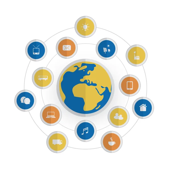 Digital Green Eco Friendly Home, Internet of Things in the Center ...