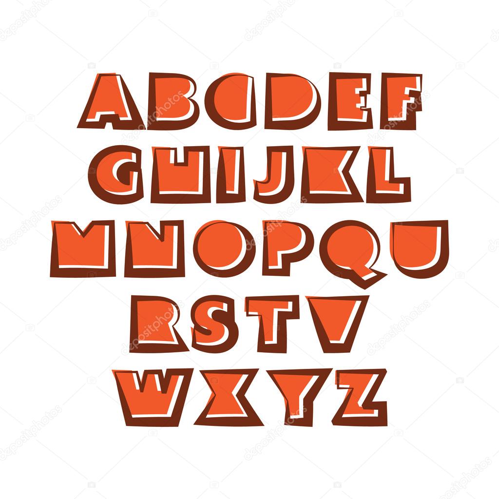 Diseño moderno de fuente de color naranja Vector de stock por ©bagotaj ...