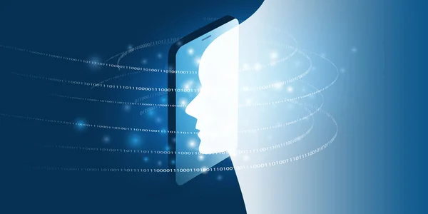 Modern Style Futuristic Machine and Deep Learning, Artificial Intelligence Design Concept with ...