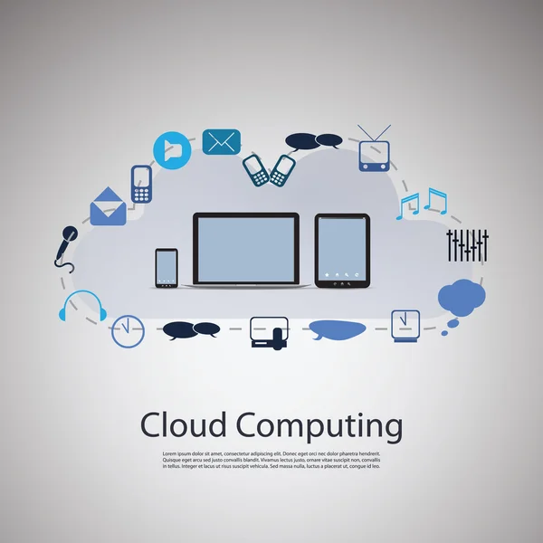 Cloud computing concept — Stock Vector © bagotaj #17879283