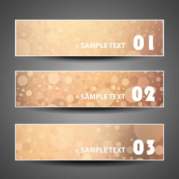 Colorful Set of Three Header Designs with Dots and Circles Stock Vector ...