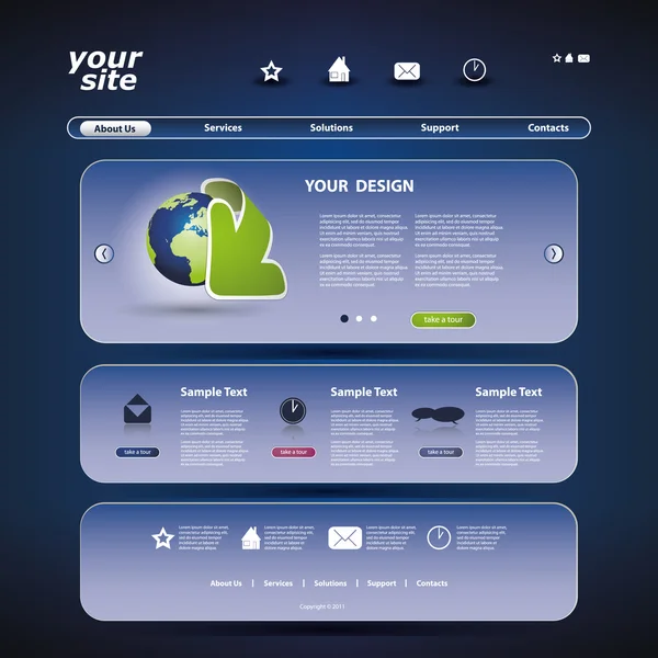 Website Template Stock Vector Image by ©bagotaj #27090267