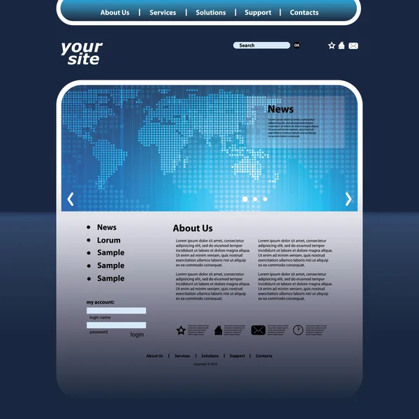 Website Template Stock Vector by ©bagotaj 46350837