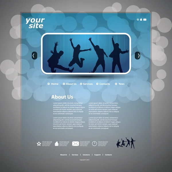 Party Website Template Vector Stock Vector Image by ©bagotaj #8920300